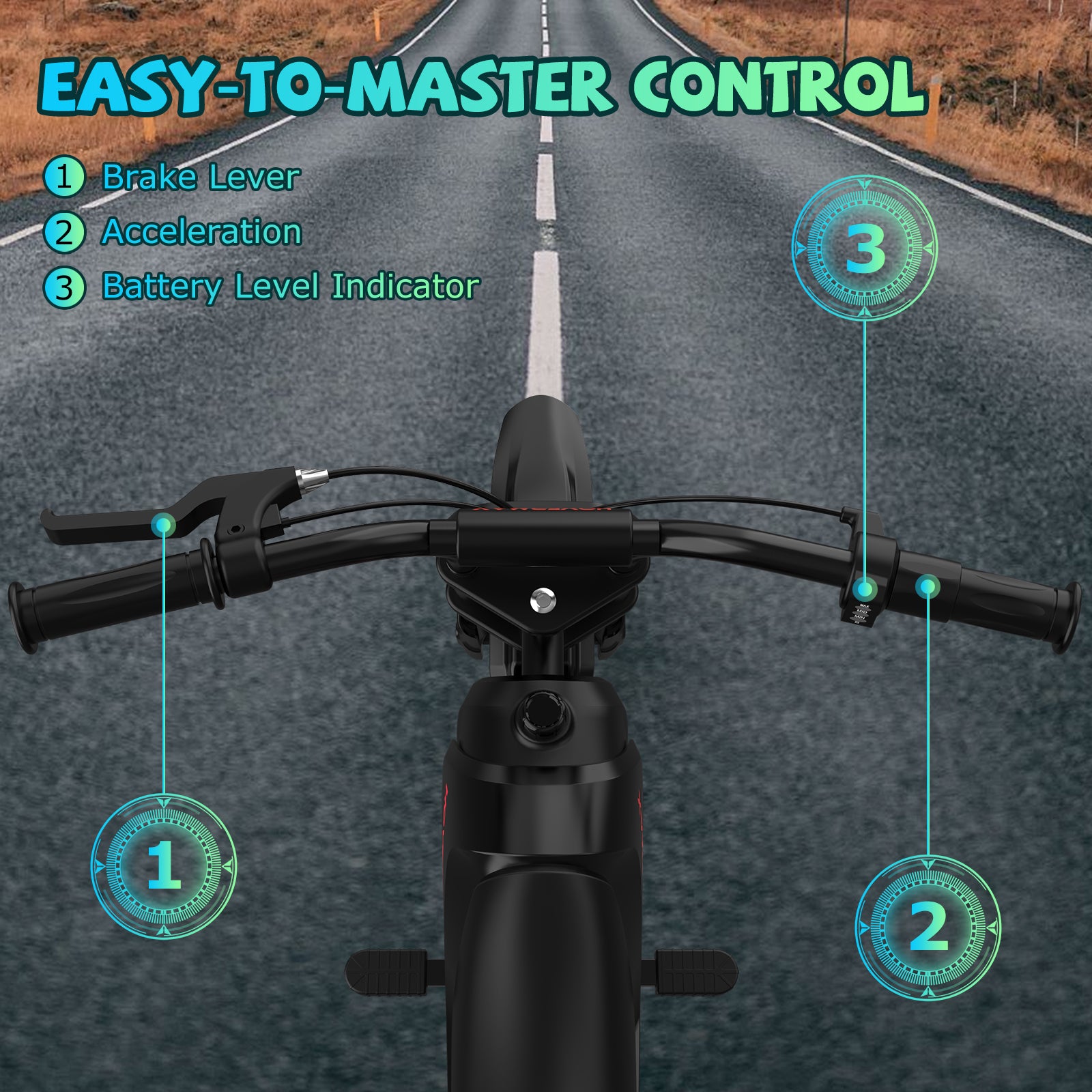 HOVERMAX H13M Electric Dirt Bike For Kids, 150W Electric Motorcycle 10 ...